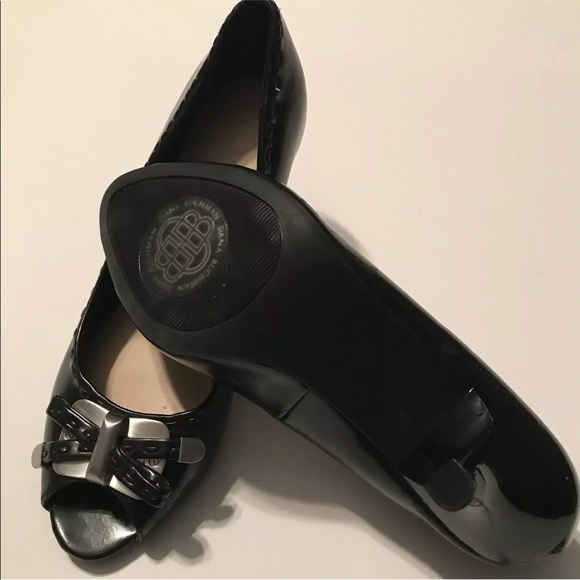 Dana Buchman | Shoes | Dana Buchman Black Edgy Metal Pumps Heels Shoes ...